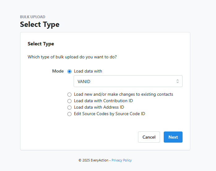 How do I Bulk Upload a spreadsheet?