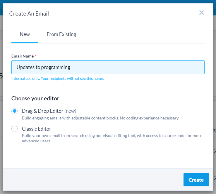 How to: Use the Drag & Drop editor to create Targeted Email