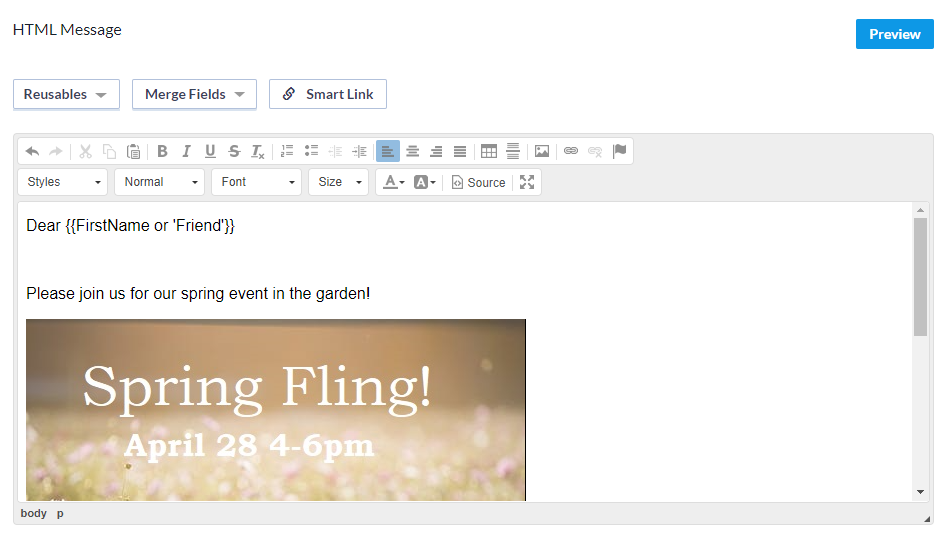 How to: Use the Classic editor to compose Targeted Emails