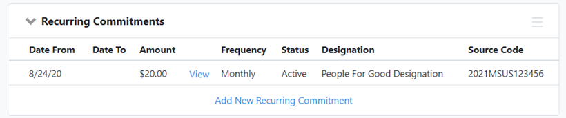 How to: Change or end a recurring commitment