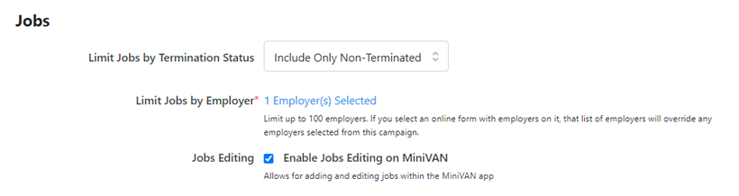How to: Create a MiniVAN Campaign