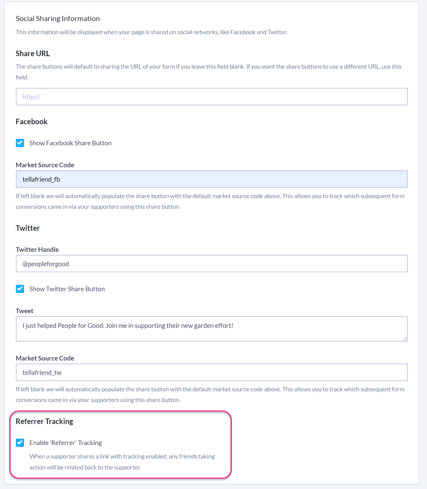 How to: Use Referrer Tracking and Social Share Buttons