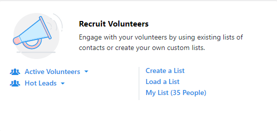 Overview: Volunteer Management dashboard