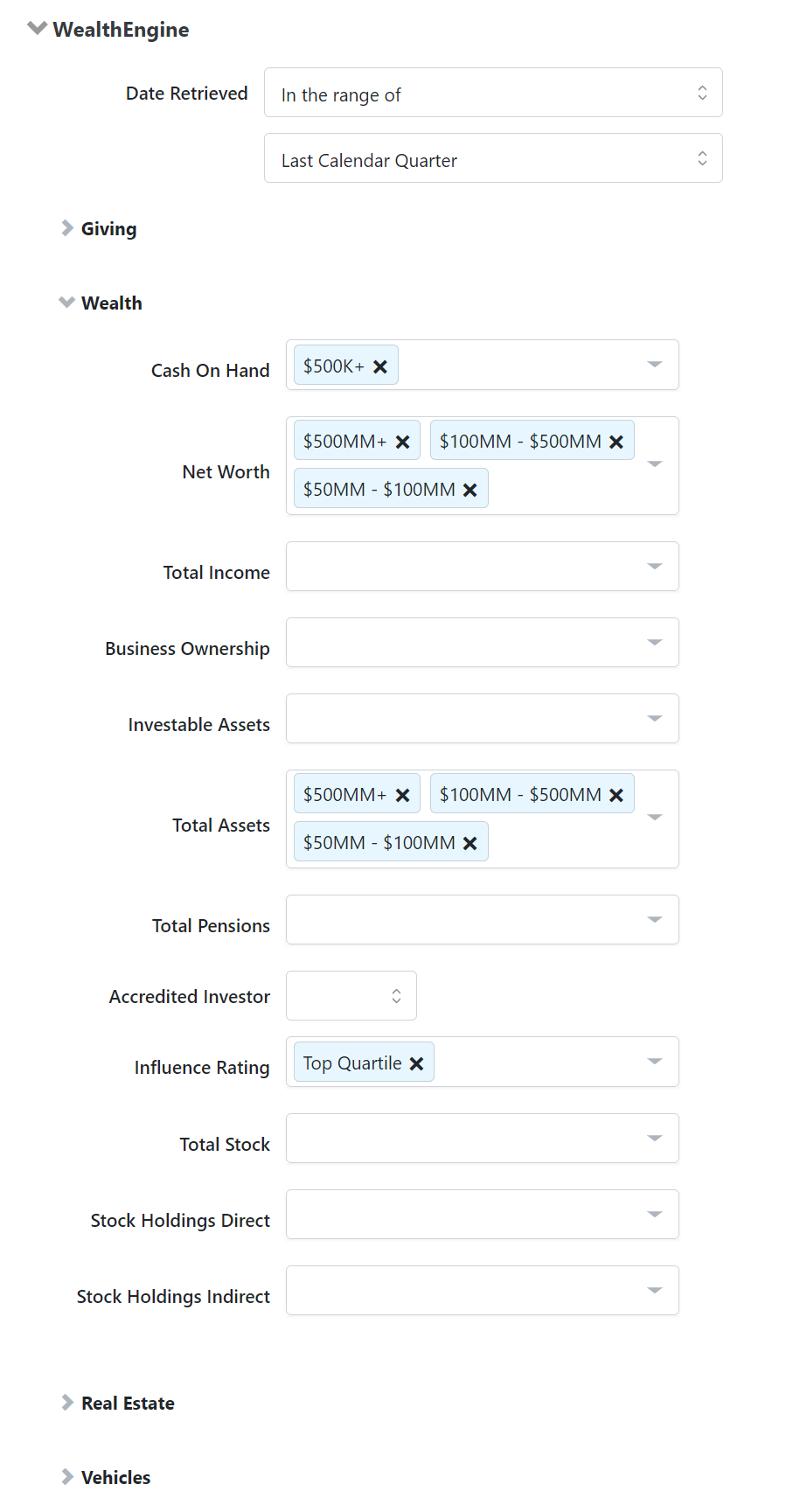 How to: Use the WealthEngine Integration
