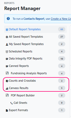 How to: Search and report on your MiniVAN canvass results