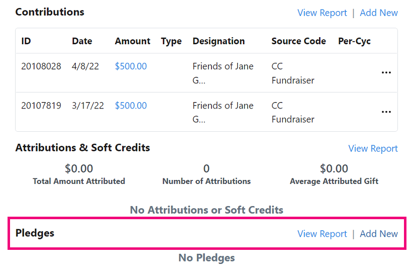 How to: Add and use Pledges