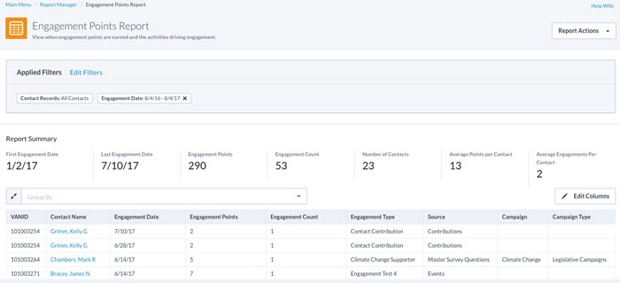 How do I understand Engagement Points & Types?