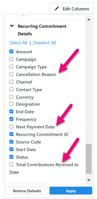 How to: Add and track recurring commitments