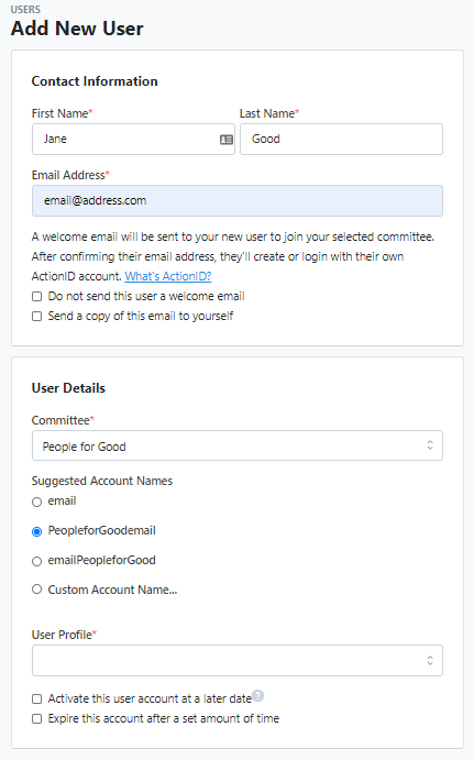 How do I create a user account?