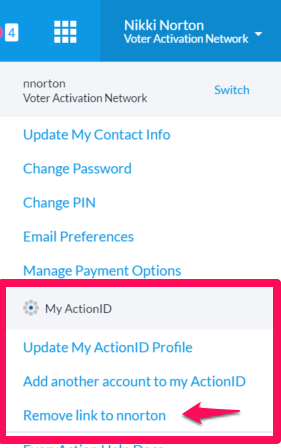 Changing ActionID Email