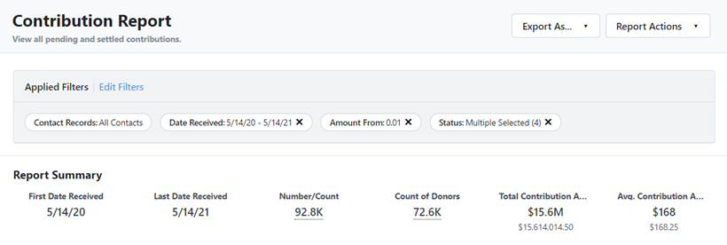 How to: Add and report on contributions