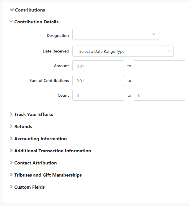 How to: Add and report on contributions