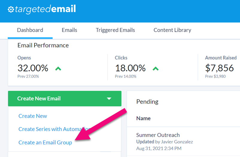 How to: Create and use Targeted Email Groups