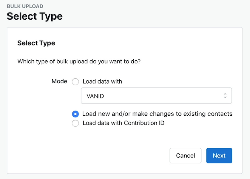 How do I perform a Bulk Upload?