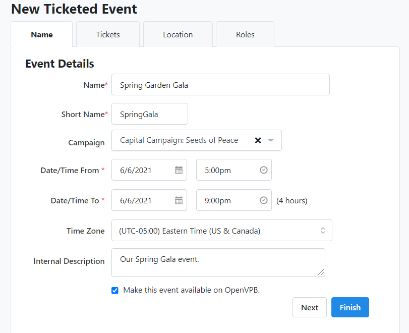 How to: Create and Manage Ticketed Events