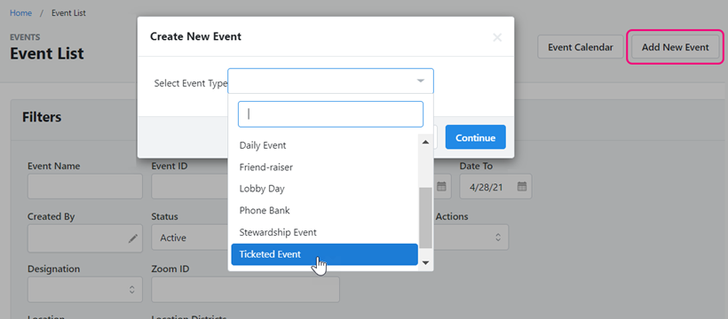 How to: Create and Manage Ticketed Events