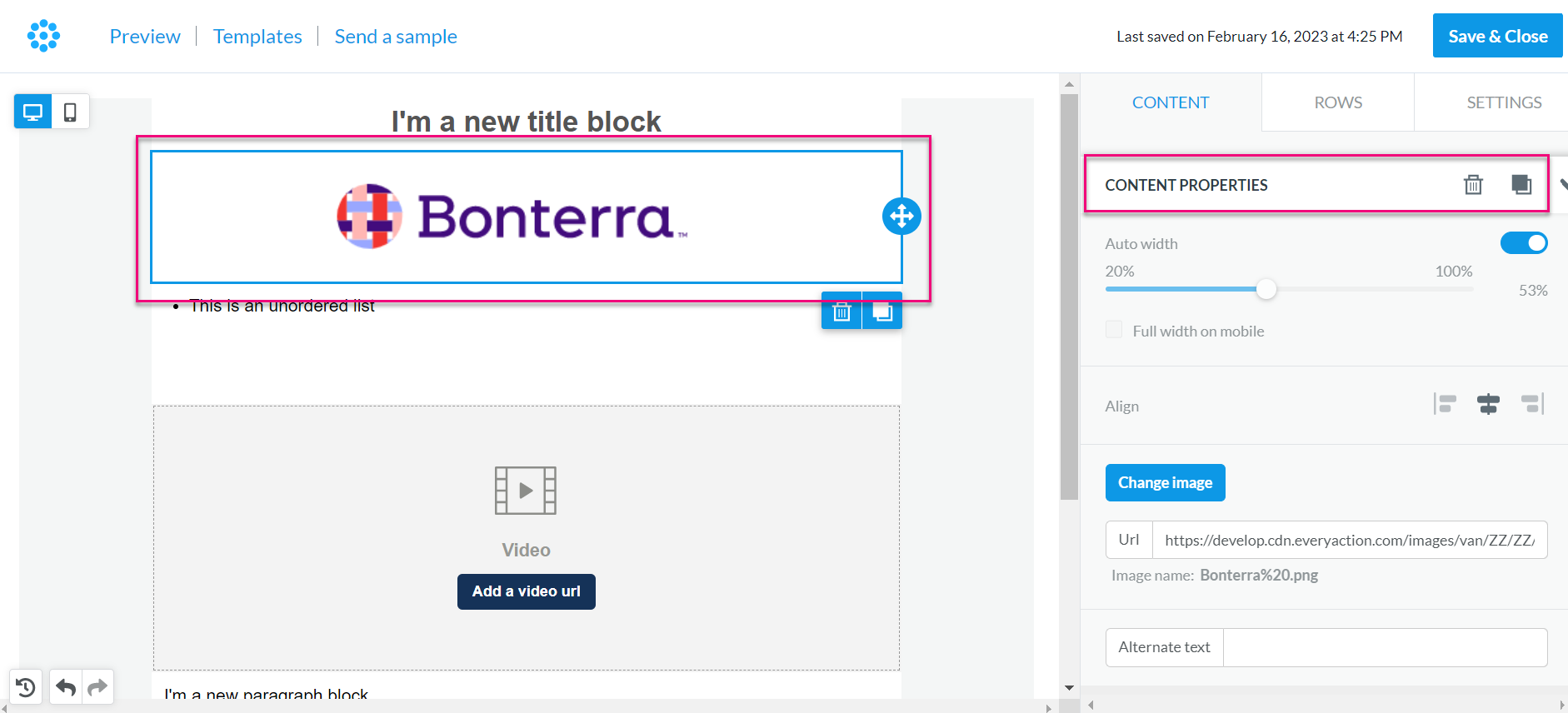 How to: Use the Drag & Drop editor to create Targeted Email