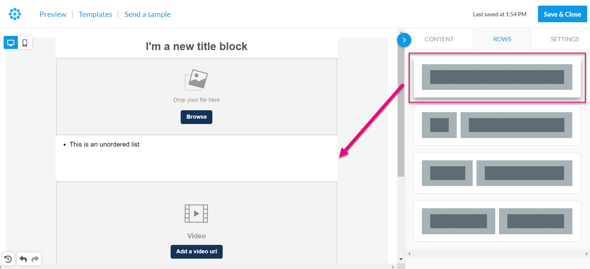 How to: Use the Drag & Drop editor to create Targeted Email