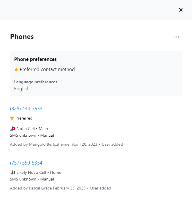 How to: View and update phone numbers on a contact record