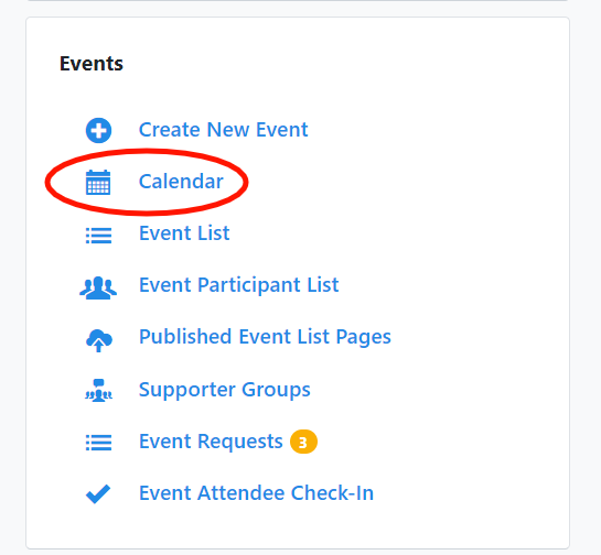 How to: View and share scheduled events using the Calendar and Event List