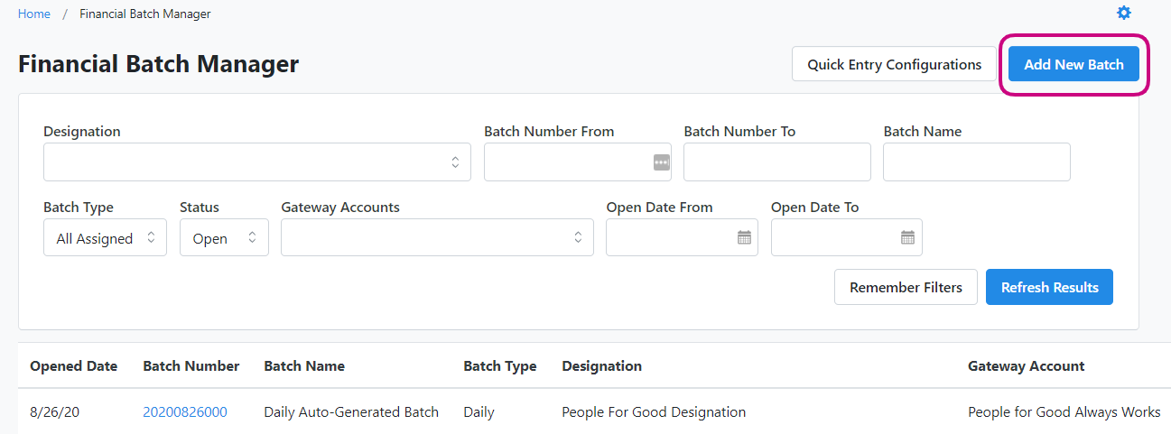 How to: Create and manage batches in Financial Batch Manager